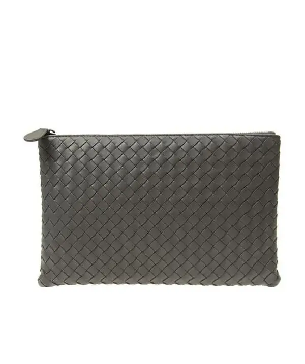 Bottega Veneta Knitted Clutch - Grey