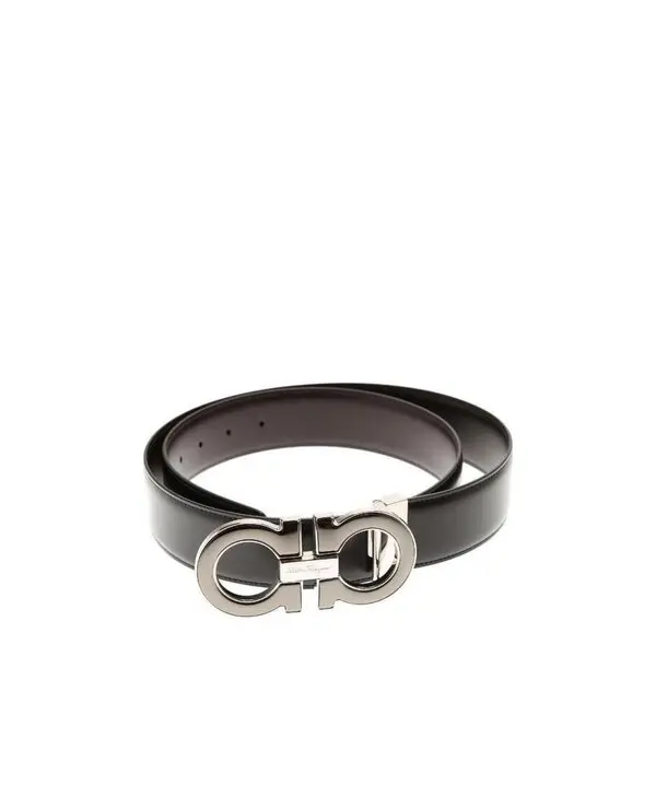 FERRAGAMO Gancini Buckle Belt - Black