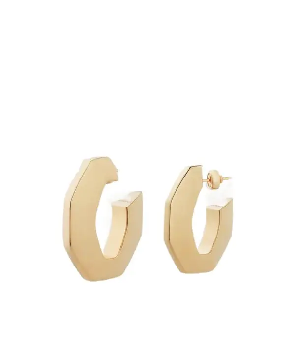 Givenchy Geometric Chain Hoop Earrings - Aureus