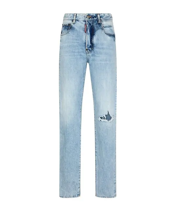 Dsquared2 Distressed Light Wash Jeans