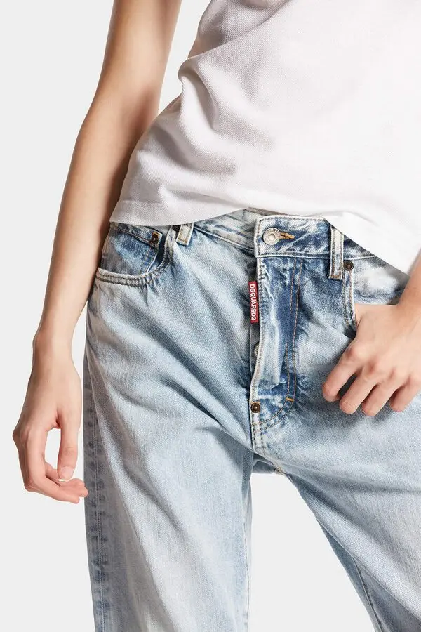 Dsquared2 Distressed Light Wash Jeans