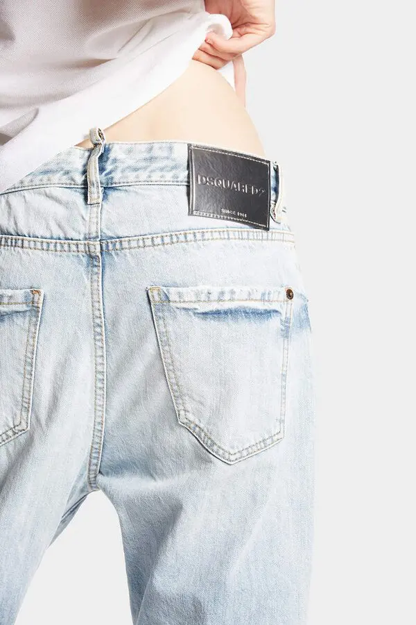 Dsquared2 Distressed Light Wash Jeans