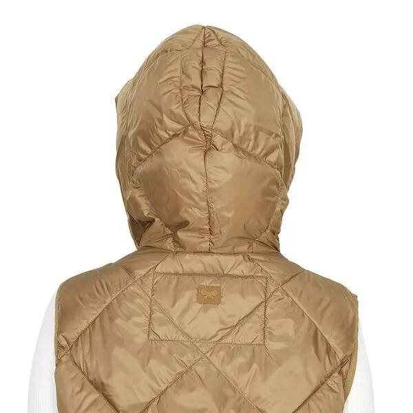 Max Mara Hooded Puffer Vest - Camel