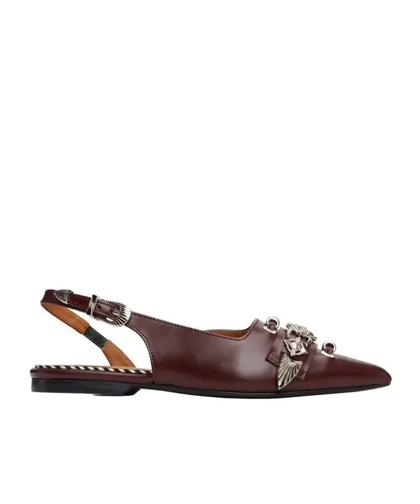 Toga Metal Belt Flats