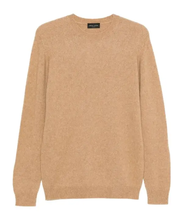 ROBERTO COLLINA Crew Neck Long-sleeved Sweater - Nude