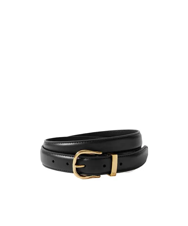 NILI LOTAN Louise Leather Belt - Black