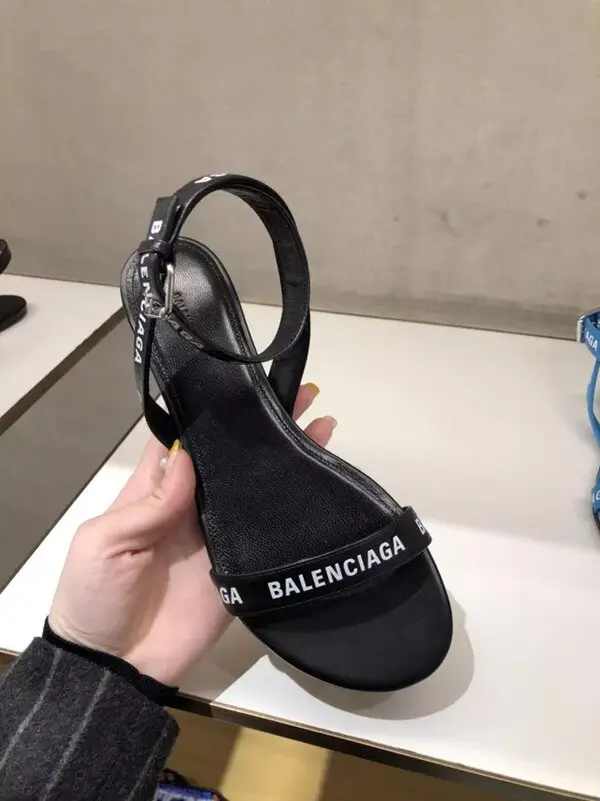 Balenciaga Letter Printed Flat Sandals