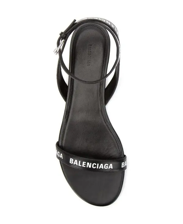 Balenciaga Letter Printed Flat Sandals