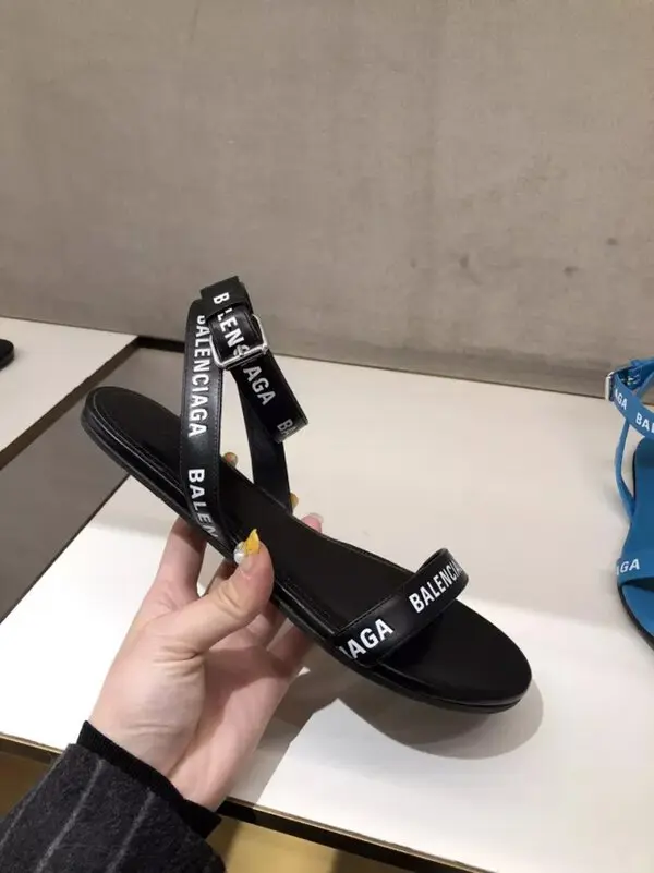 Balenciaga Letter Printed Flat Sandals