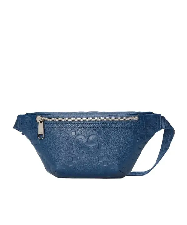 Gucci Small Jumbo Gg Leather Belt Bag - Blue