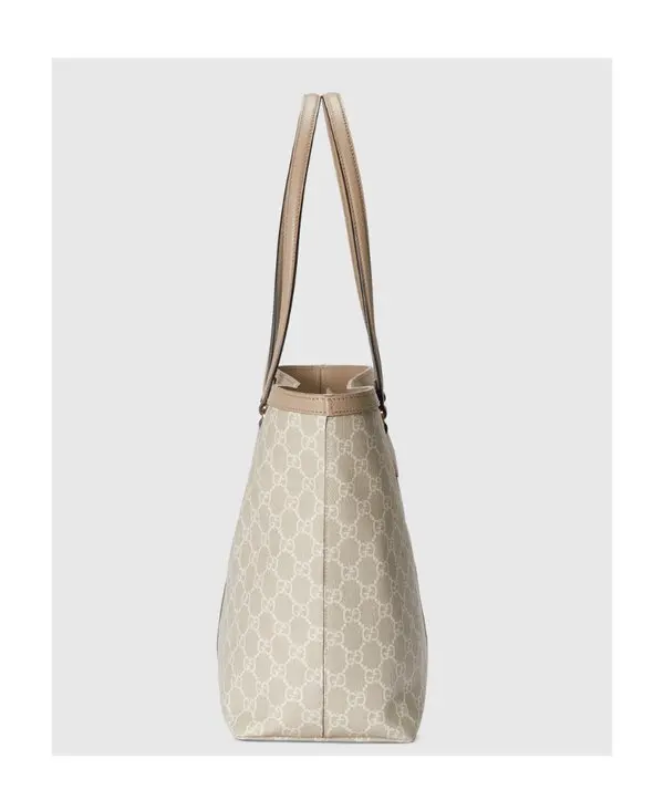 Gucci Ophidia Logo Plaque Tote Bag - White