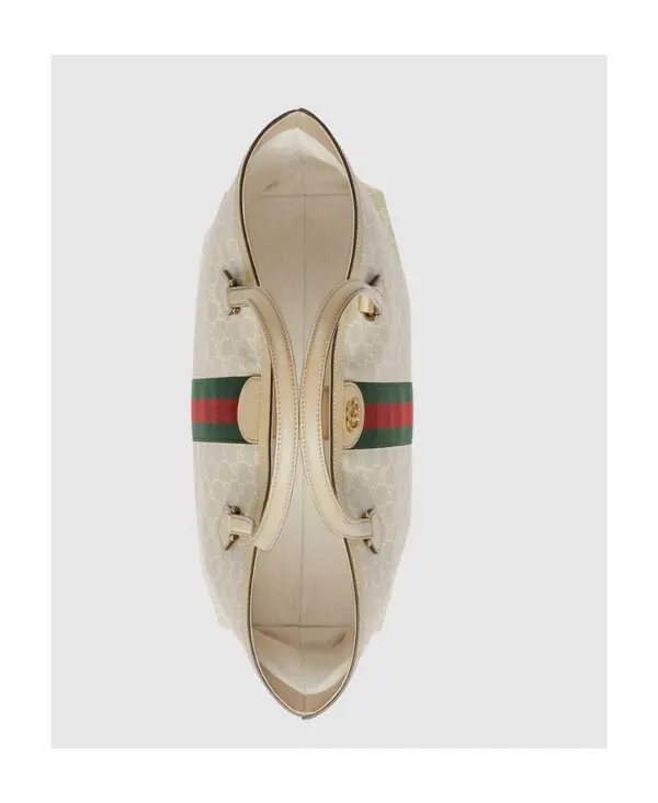 Gucci Ophidia Logo Plaque Tote Bag - White