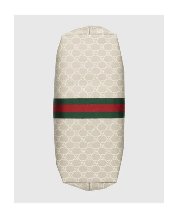 Gucci Ophidia Logo Plaque Tote Bag - White