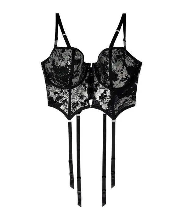 DIESEL® X Savage X Fenty Panelled Bustier - Black/silver