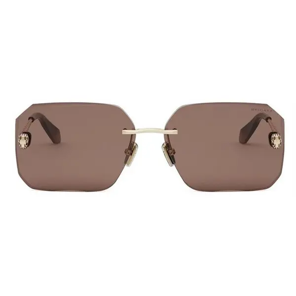 BVLGARI Rimless Square Sunglasses - Brown