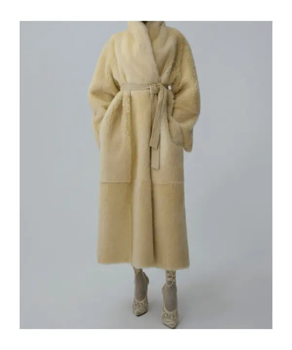 Magda Butrym Belted Leather Coat
