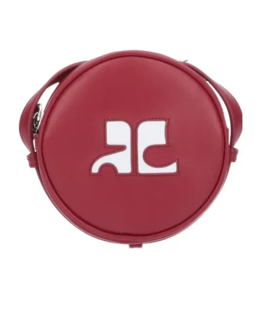 COURREGES Courrèges Reedition Circle Logo Detailed Crossbody Bag - Red