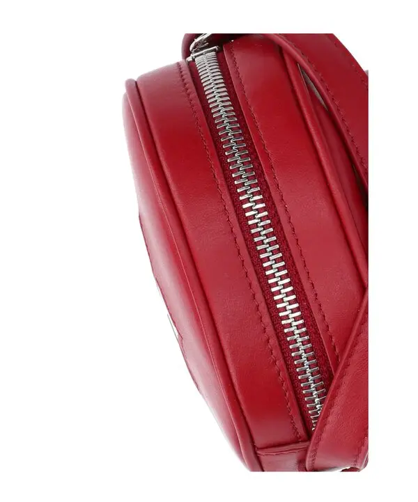 COURREGES Reedition Circle Logo Crossbody Bag - Red