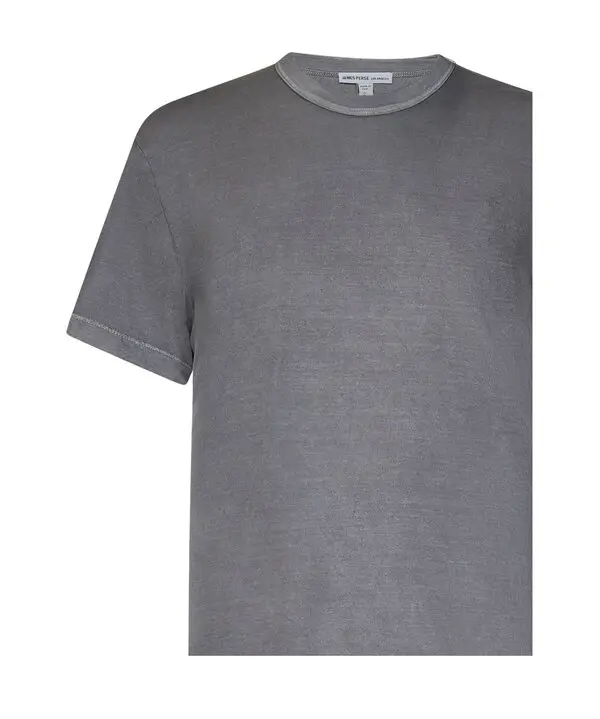 JAMES PERSE Cotton Crew Neck T-shirt - Light Grey