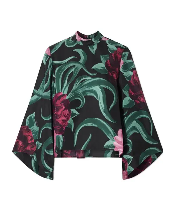 La DoubleJ Make An Exit Floral Top - Black