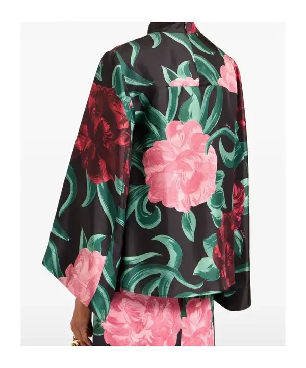 La DoubleJ Make An Exit Floral Top - Black
