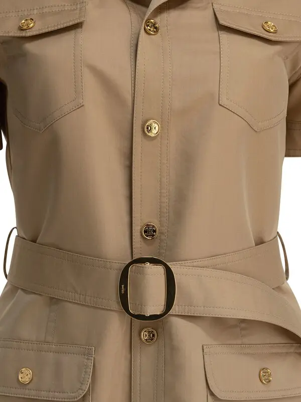 Celine Short Sleeve Belted Dress
