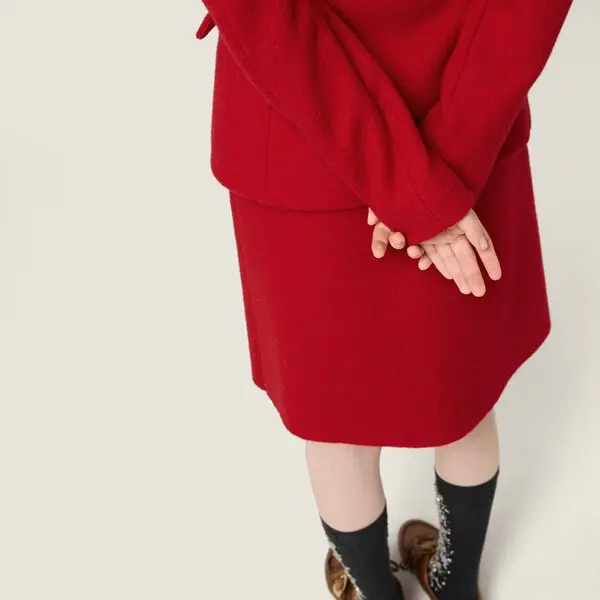 Miu Miu Zip-up Midi Skirt