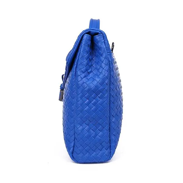 Bottega Veneta Intrecciato Weaving Briefcase - Blue