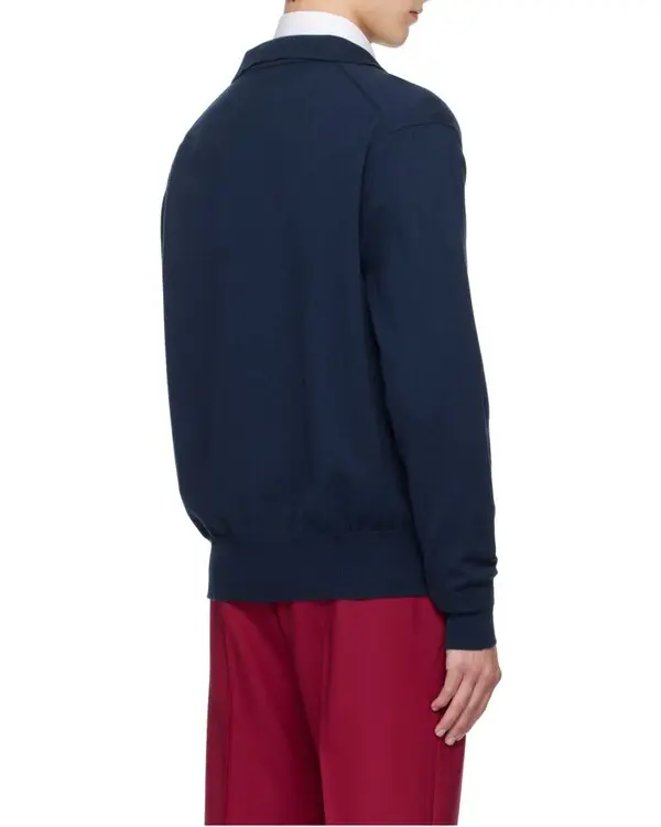 VIVIENNE WESTWOOD Orb-embroidered V-neck Cardigan - Black