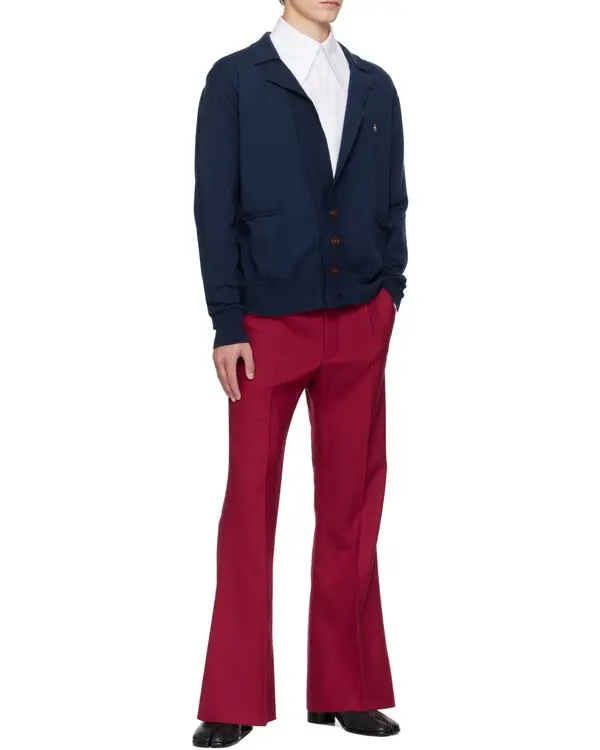 VIVIENNE WESTWOOD Orb-embroidered V-neck Cardigan - Black