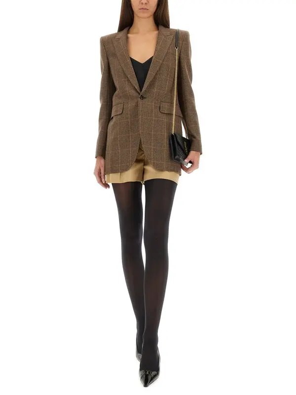 Saint Laurent Tailored Checkered Blazer