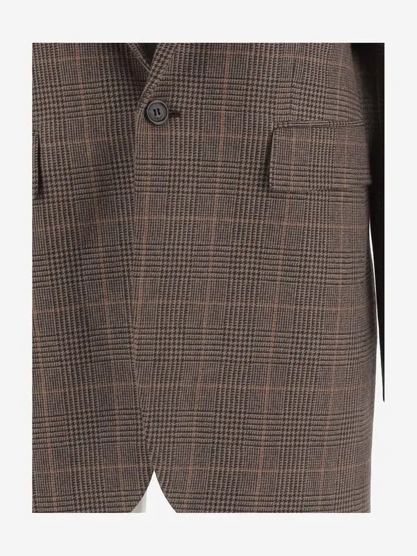Saint Laurent Tailored Checkered Blazer
