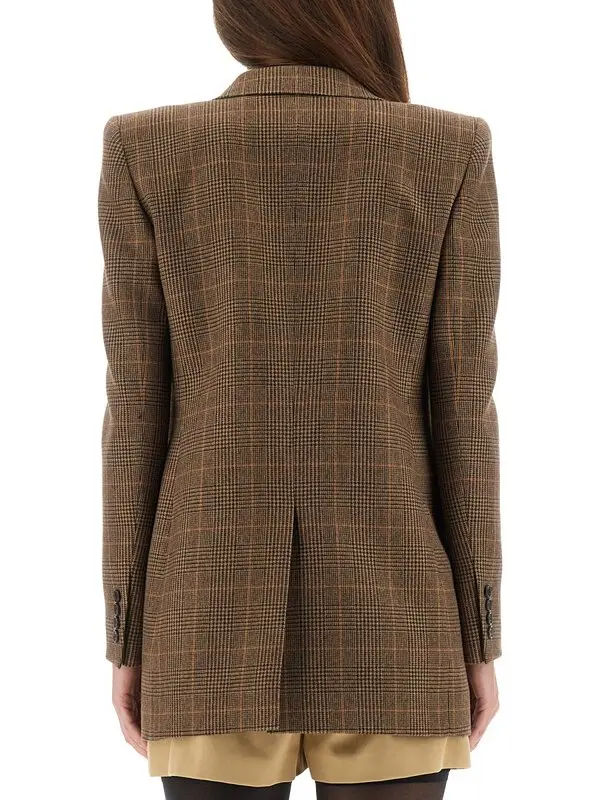 Saint Laurent Tailored Checkered Blazer