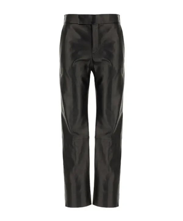 Alberta Ferretti Straight-leg Leather Trousers