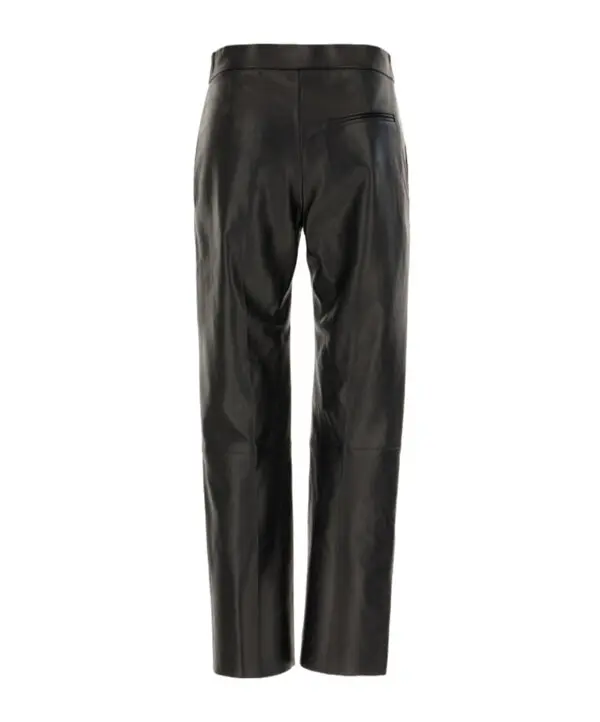 Alberta Ferretti Straight-leg Leather Trousers