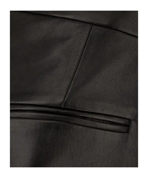 Alberta Ferretti Straight-leg Leather Trousers