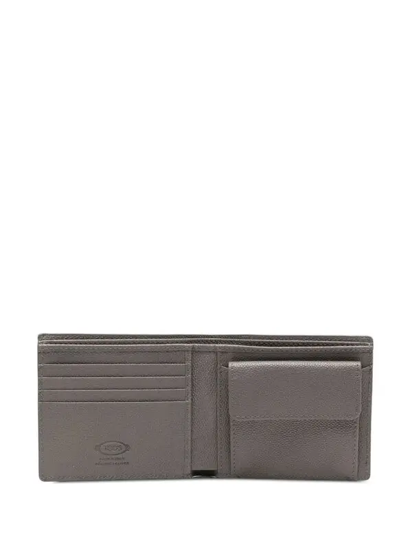 TOD'S Logo-plaque Leather Wallet - Gray