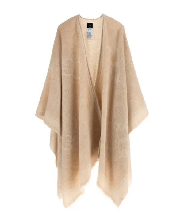 Pinko Love Birds Logo Motif Cape - Nude