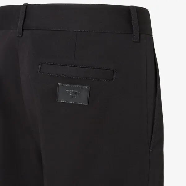 Fendi Gabardine Tailored Trousers - Black