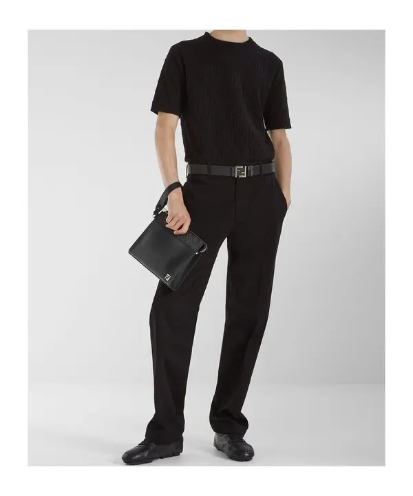 Fendi Gabardine Tailored Trousers - Black