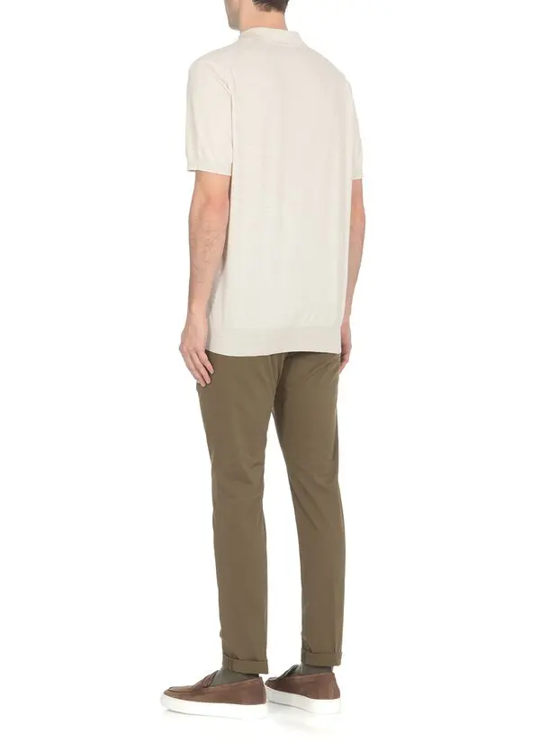DONDUP Mid-rise Straight Leg Trousers - Green