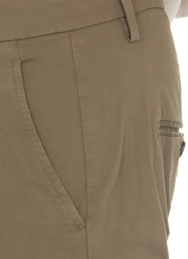 DONDUP Mid-rise Straight Leg Trousers - Green