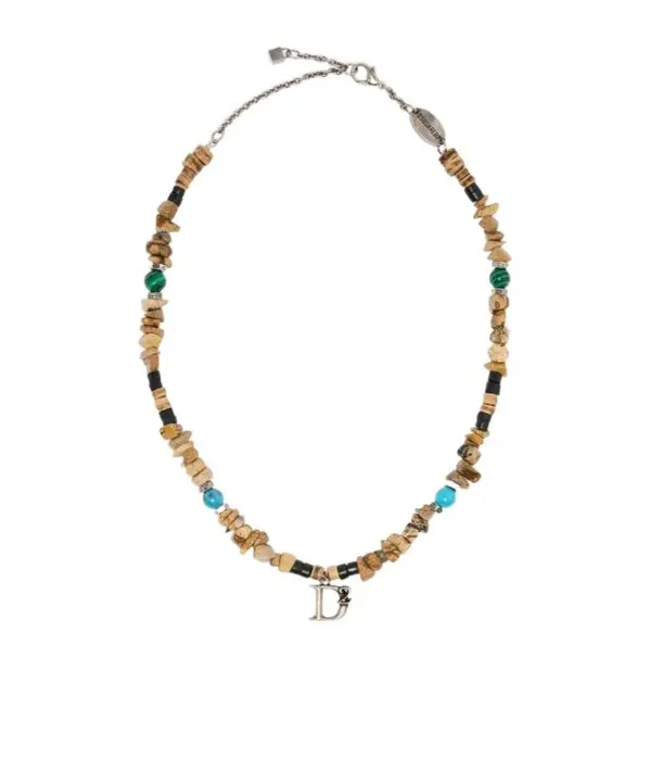 Dsquared2 Logo Detail Pendant Necklace - Yellow