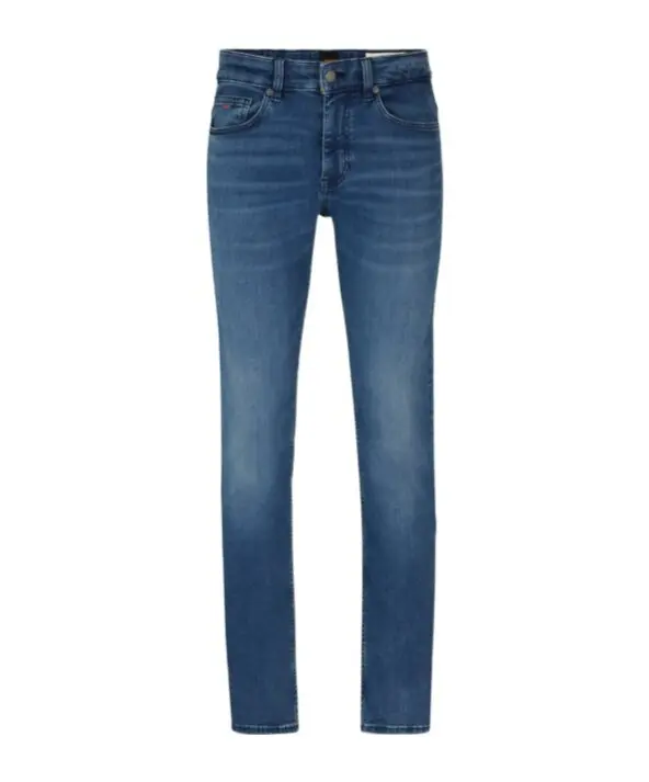 Hugo Boss Mid-rise Tapered-leg Jeans