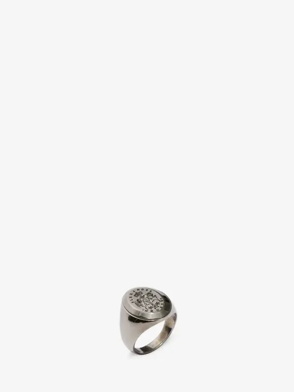 Alexander McQueen Engraved Detail Ring