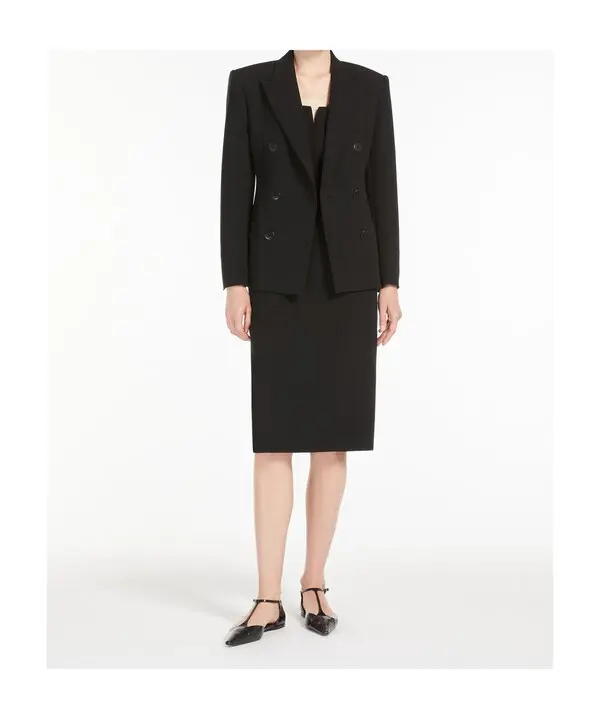 Max Mara Sleeveless Square Neck Dress With Back Slit