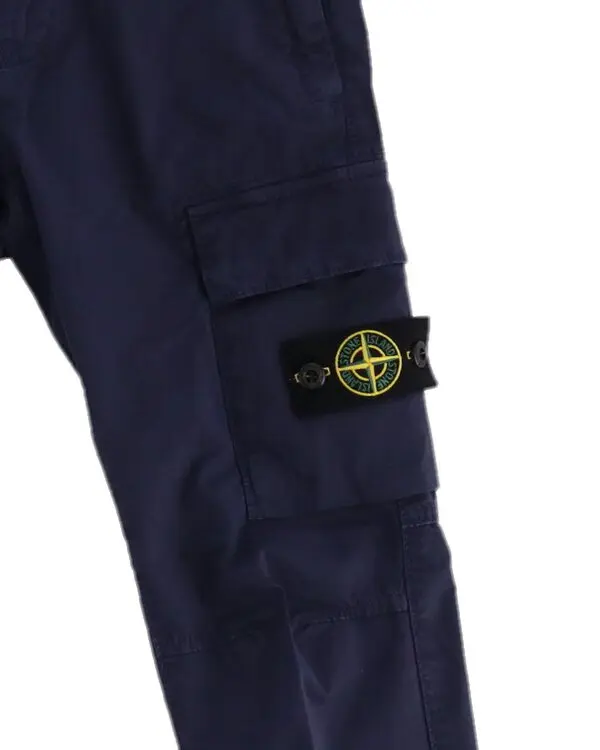 Stone Island Compass-patch Cargo Trousers - Black