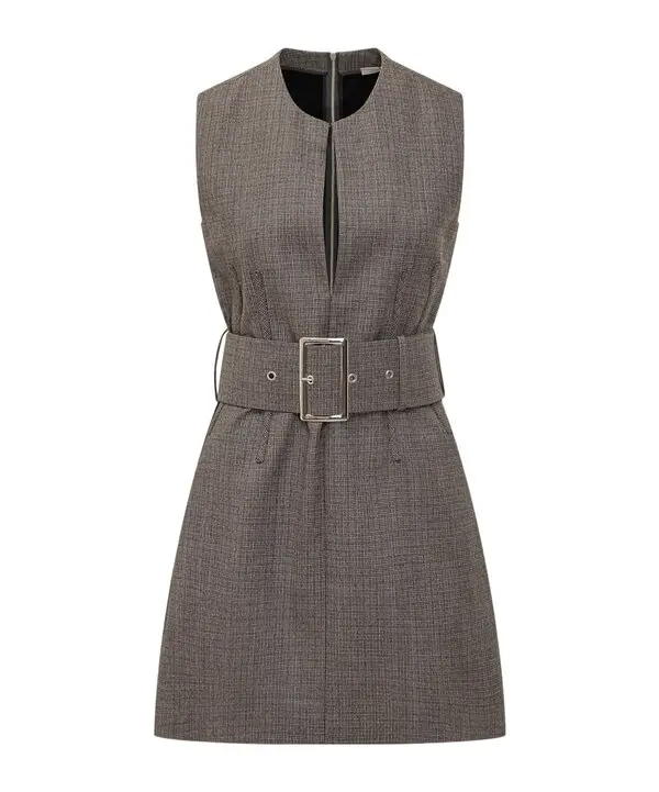 Stella McCartney Belted Mini Dress - Gray