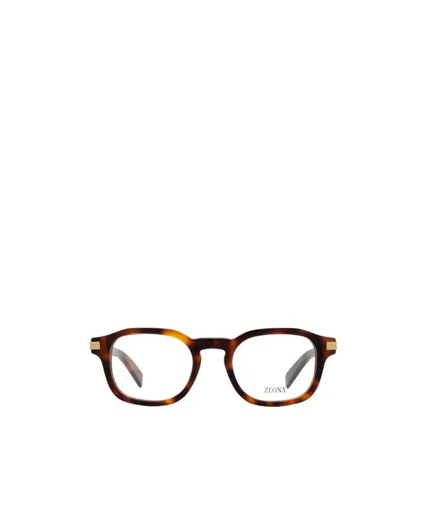 Zegna Square Frame Eyeglasses - Dark Havana