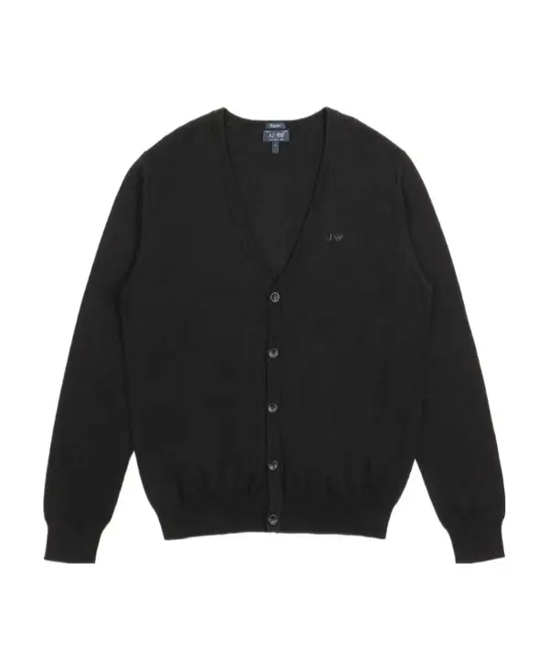 Emporio Armani V-neck Knitted Cardigan - Black